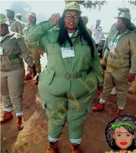 Photo Of The Big, Bold And Beautiful Female Corper In Her NYSC Khaki ...
