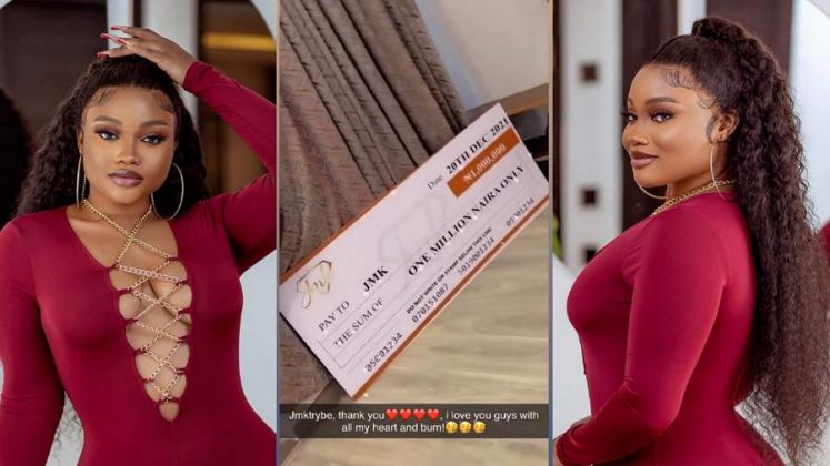 BBN JMK receives N1M as birthday gift from fans, gets a shop for her ...