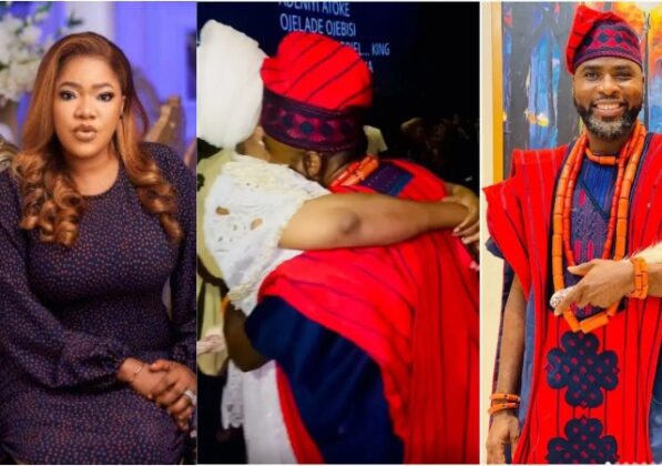'This hug is too much for someone’s wife, Daddy Ire come oo’ - Toyin ...
