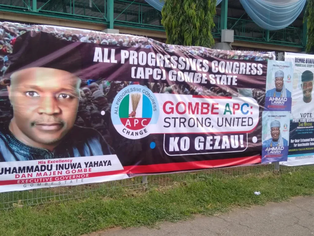 2023: Posters Of APC Presidential Aspirants Compete For Attention At ...