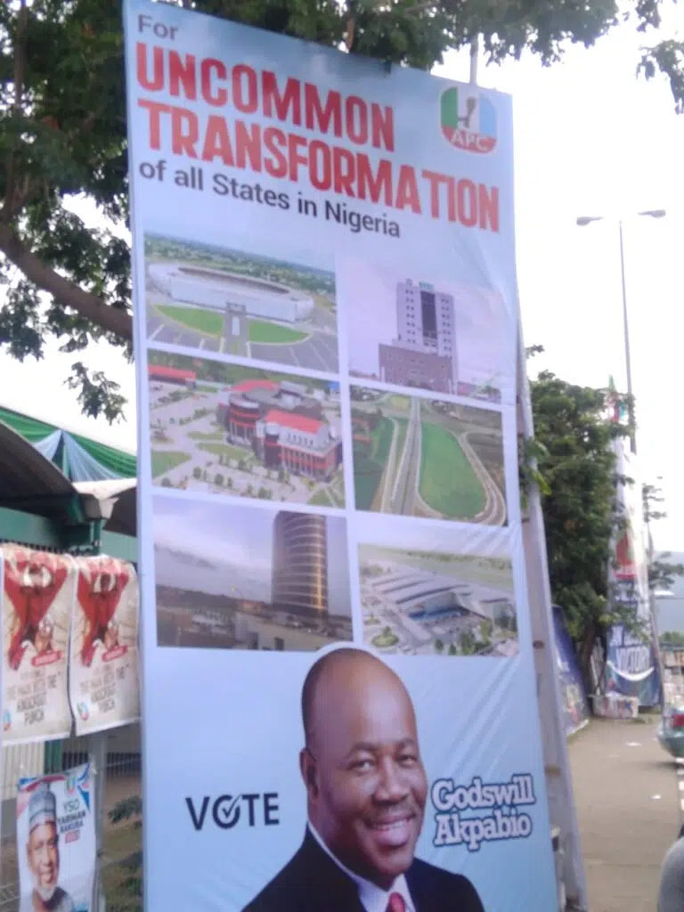 2023: Posters Of APC Presidential Aspirants Compete For Attention At ...