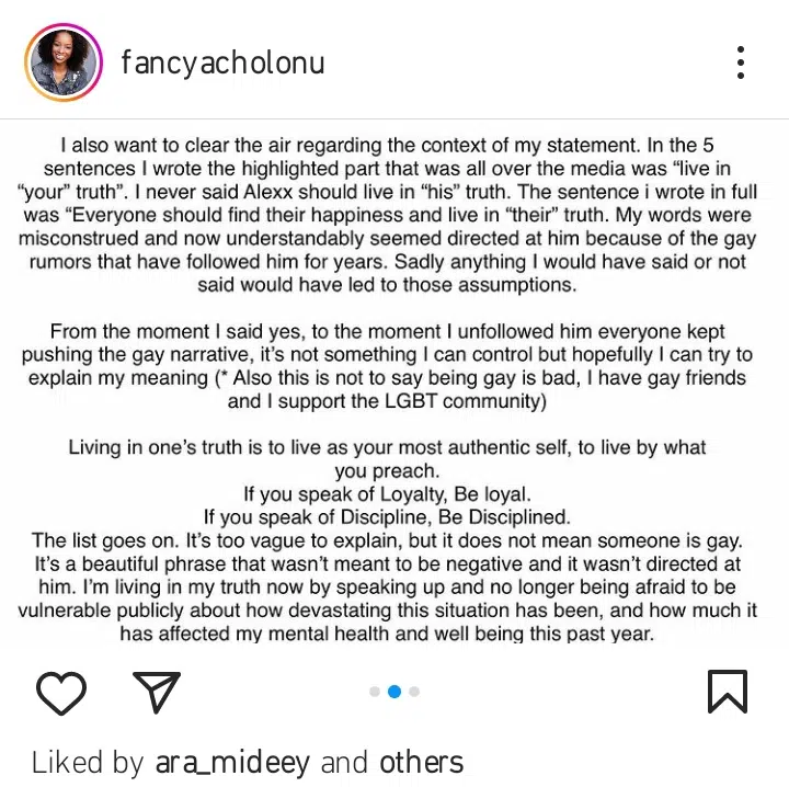 Fancy Acholonu sheds more light on her break up with Alex Ekubo ...