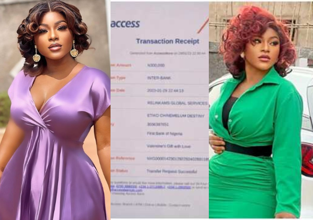 "Val gift with love"- Destiny Etiko bags N300k cash from brand she ...