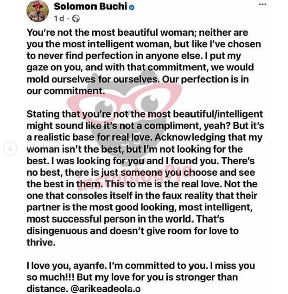 Solomon Buchi ties the knot with fiancée, Arike 7 months after saying his fiancée wasn’t the ...