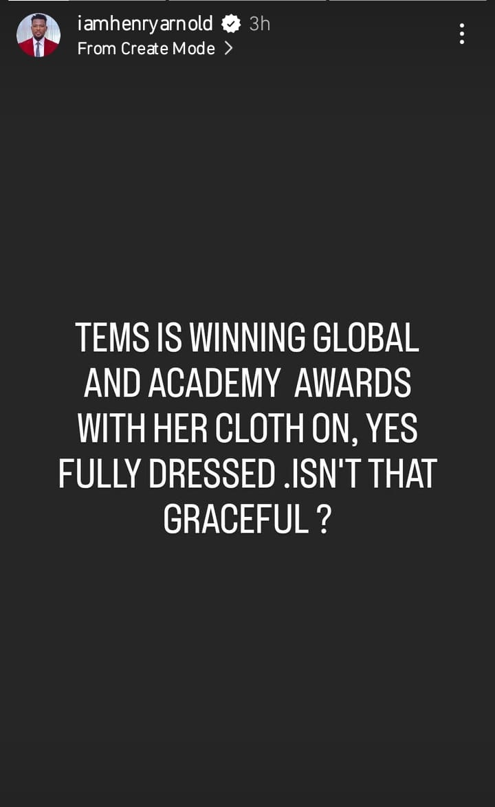 She is winning awards with her cloth on- Henry Arnold shades Tiwa ...