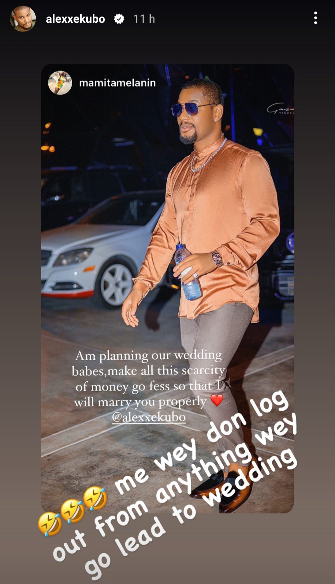 "i have removed my hands from anything that will lead to wedding ...