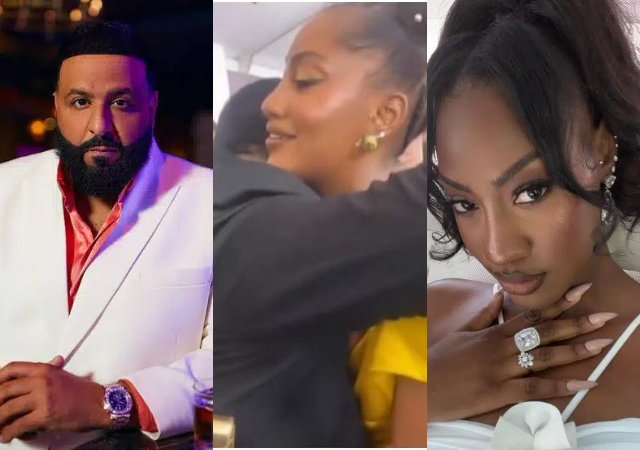 “I’m your biggest fan”- DJ Khaled’s appeal to Tems before hugging her ...