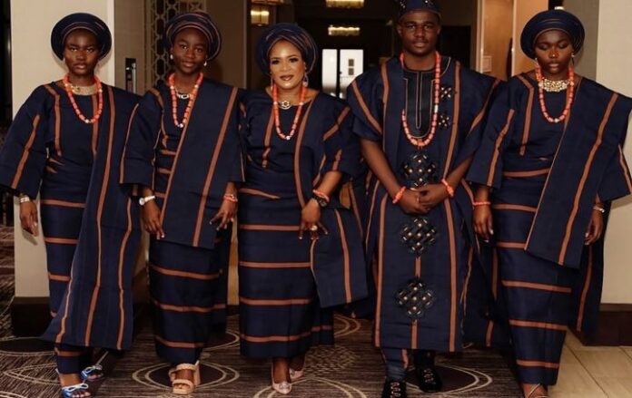 Mercy Aigbe's co-wife Funsho Adeoti marks the new month style, shows ...