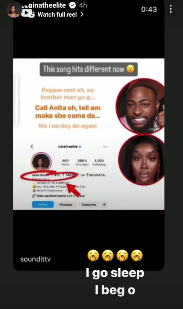 Anita Brown responds as she gets linked to Davido’s Assurance song to ...