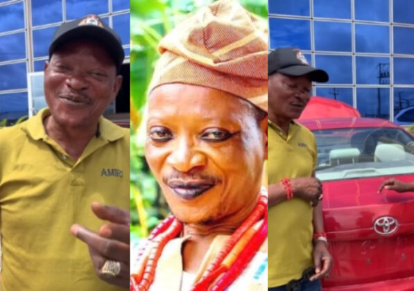 Veteran actor, Lalude shed tears of joy as he finally receives his car ...