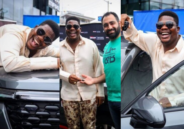 Mr Macaroni thankful as he finally takes delivery of his brand new car ...