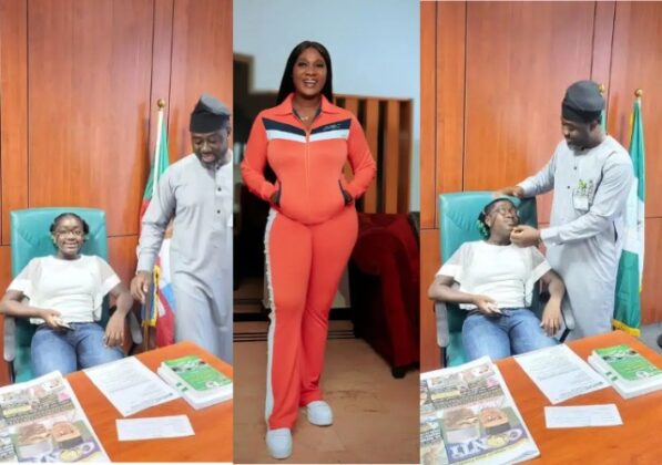 Mercy Johnson Reacts as First Daughter, Storms Dad’s House Of Reps ...