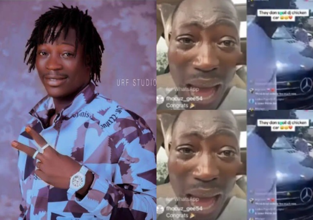 DJ Chicken Left Heartbroken as Area Boys Damage His Two Weeks Old Benz ...