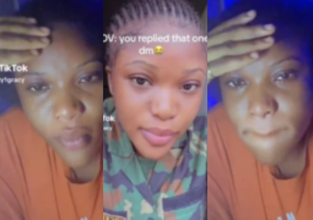 “Anybody can collect” — Female soldier breaks down in tears following ...