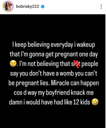 “I Totally Believes in Miracles; I Know I Will Be Pregnant One Day ...