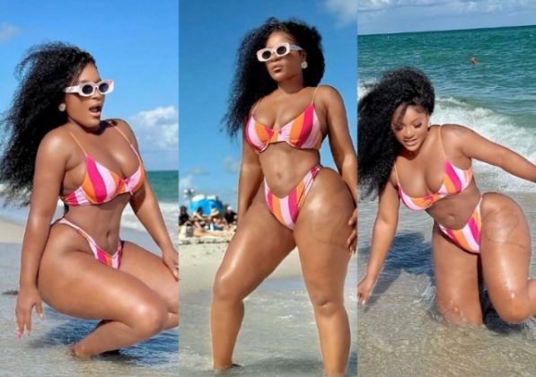 Battle of the Bikini Body continues as Destiny Etiko flaunts her banging body in Miami Beach ...