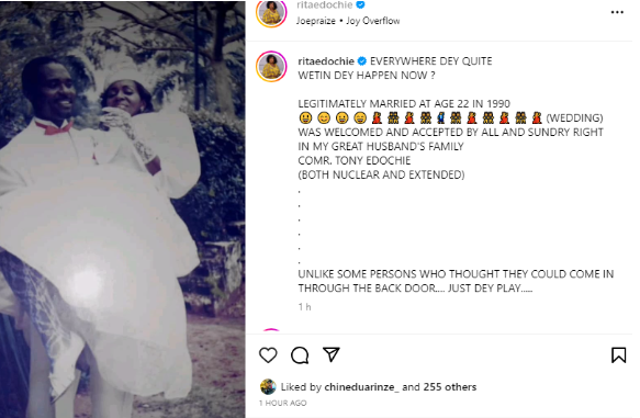 legally married and was welcomed by my husband's family - Rita Edochie ...