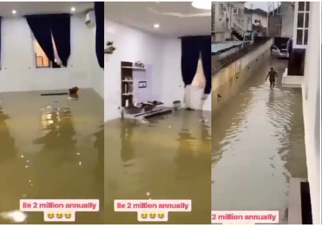 Video of flooded apartment rented for N2 million stuns many - Gistlover