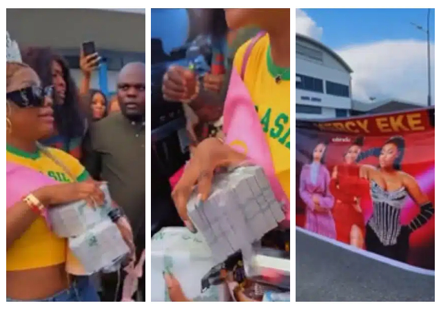 Fans Surprise Mercy Eke with Cash, Flowers, And Money Bouquet in Warri ...