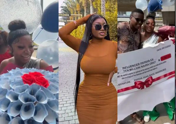 Papaya ex fans gifts the influencer 10 Million Naira as she returns ...