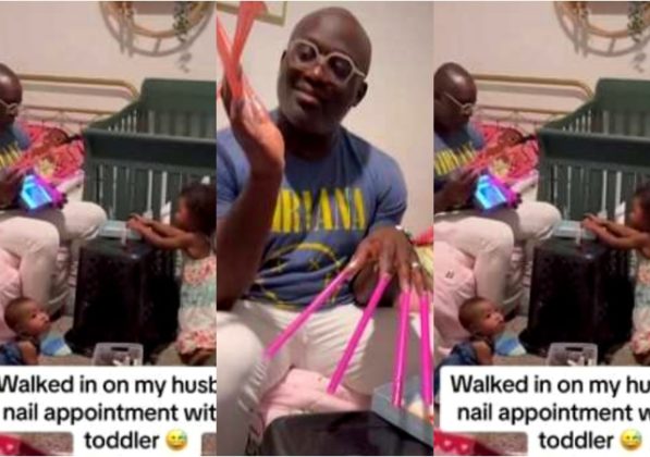 “She gave him an accurate nail salon experience” - Reactions as ...