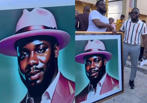 Skit maker, Sanibus receives massive portrait from a zealous fan ...