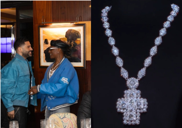 Video of Wizkid’s newly acquired diamond neck chain worth $1M - Gistlover