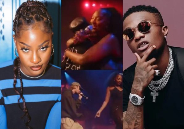 Singer Tems, Wizkid & Justin Bieber perform hit song 'Essence' on stage ...