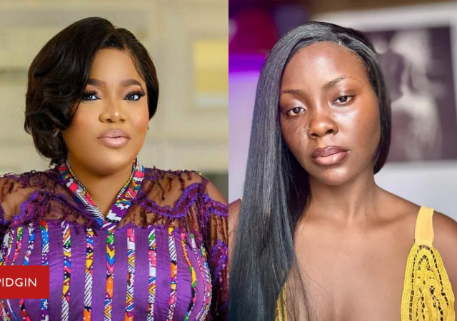 Toyin Abraham reacts as actress Jemima Adelekan breaks down in tears ...