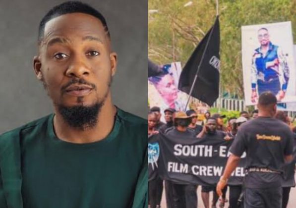 “Jnr Pope don go like that”- Nollywood Practitioners Hold Candlelight ...