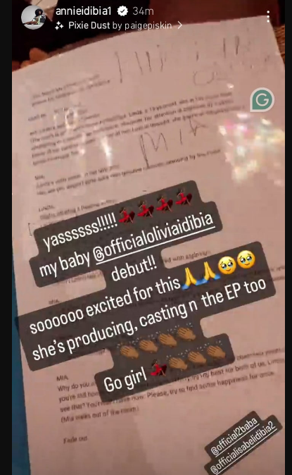 Proud mom Annie Idibia excited as her 10-years-old daughter, Olivia set ...