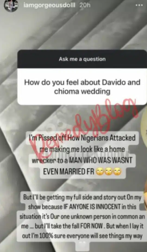 American Baddie Who Released Viral Video of Davido Begging in Tears ...