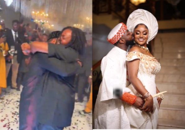 Excited Davido Jumps Repeatedly as Olamide Performs at His Wedding ...