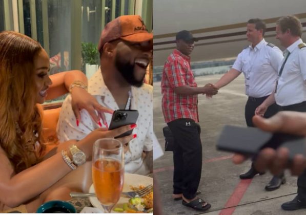 CHIVIDO24: Davido thrilled as his billionaire dad touches down in ...