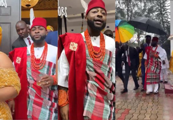Davido stuns as he goes out in Igbo regalia for his wedding - Gistlover