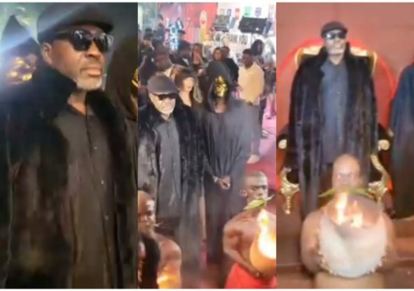 Video of Kanayo O. Kanayo dramatic money-ritual entrance at new movie ...