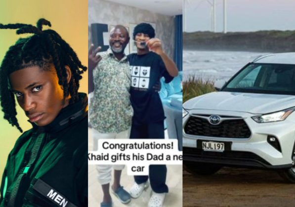 Singer Khaid surprises his dad with brand new Toyota car - Gistlover