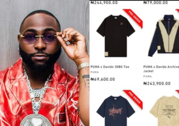Davido: N240k per Jacket, Sneakers for N244k & Other Prices of Davido’s ...