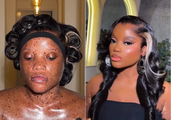 Lady Displays Stunning Makeup Makeover As Artist Covers Her Freckles ...