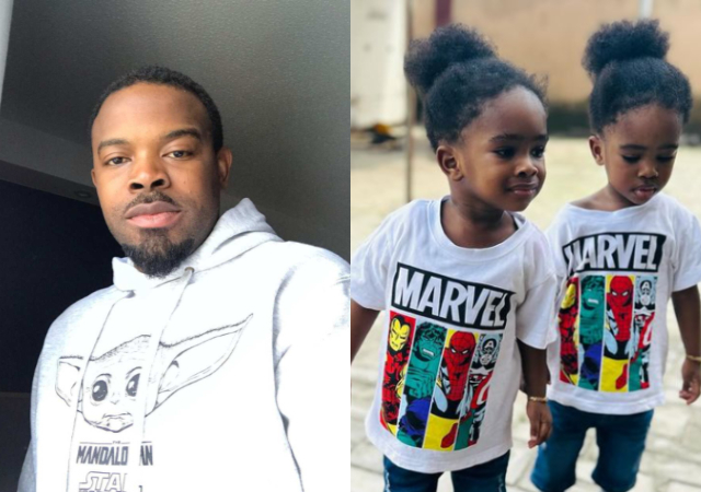 Fans Thrills As Gabriel Afolayan Posts Pictures Of His Twins - Gistlover
