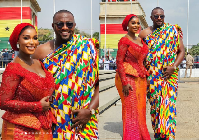 John Dumelo And Wife Dazzle In Colourful Kente Attire At Ghana’s New ...