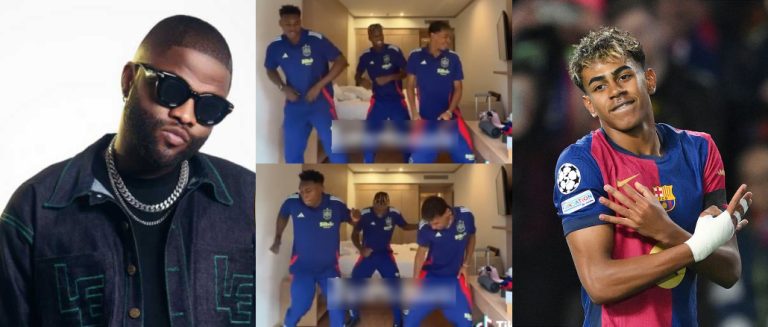 Skales Excited As Barcelona Star Lamine Yamal And His Mates Grooves To ...