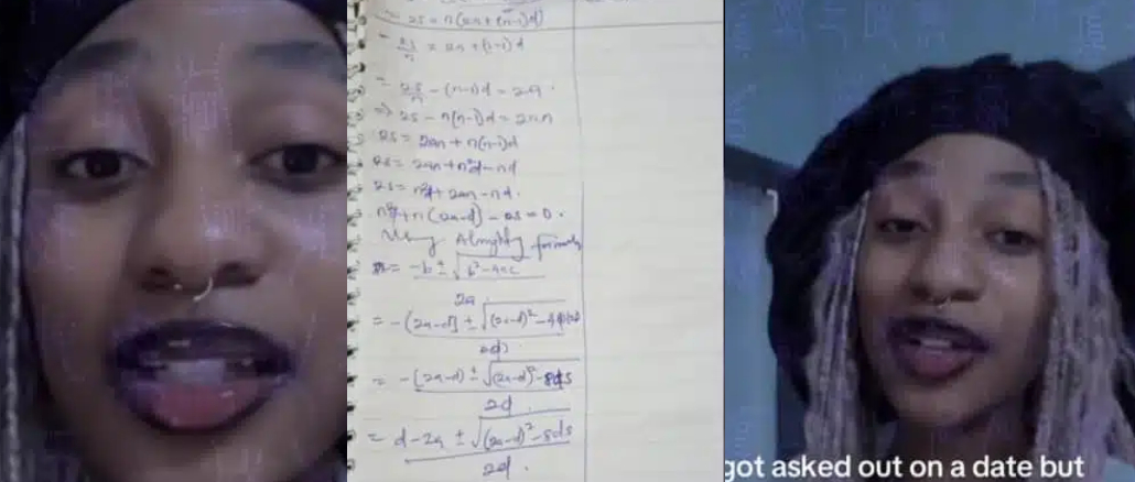 Lady expresses her frustration as man asks her to solve math equation ...