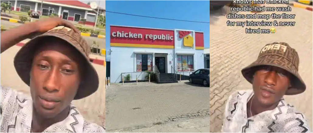 Man recounts how Chicken Republic made him wash plates and mop floor ...