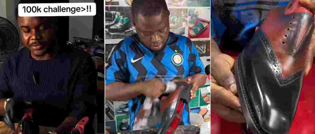 “Send my ₦100k” – Port Harcourt shoemaker takes on Nelson’s challenge ...