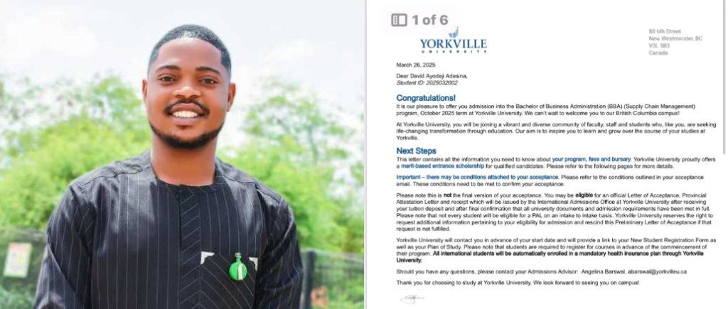 Canadian Admission Letter Of Late Gospel Singer Kekere Jesu Surfaces ...