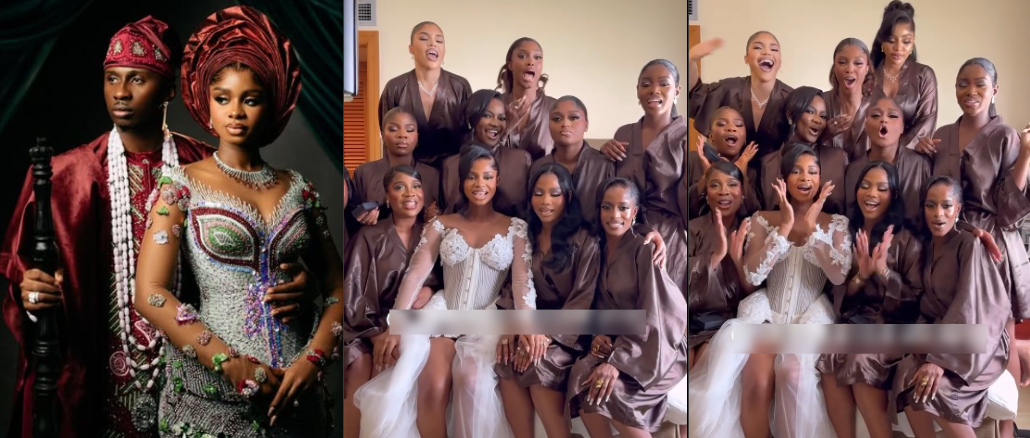 Priscilla Ojo Stuns In Elegant Lace As She Makes First White Wedding ...