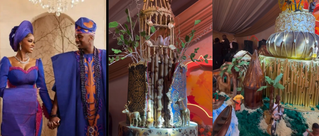 Priscilla Ojo And Juma Jux’s Impressive Traditional Wedding Cake Sparks ...