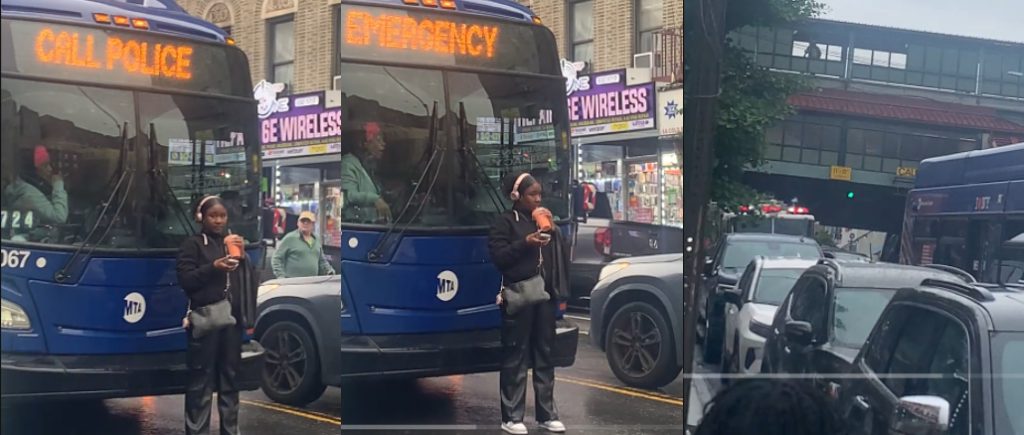 Lady Goes Viral After Causing Traffic On Busy U.S. Road Over Bus Driver ...