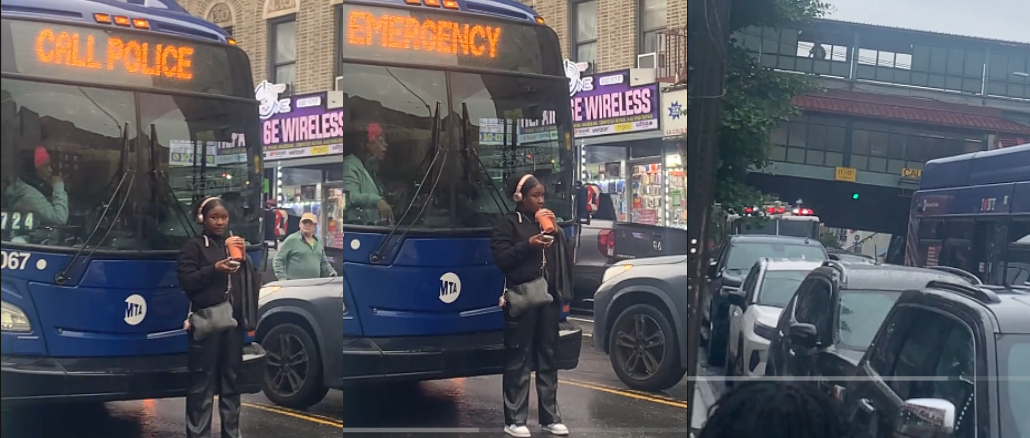 Lady Goes Viral After Causing Traffic On Busy U.S. Road Over Bus Driver ...